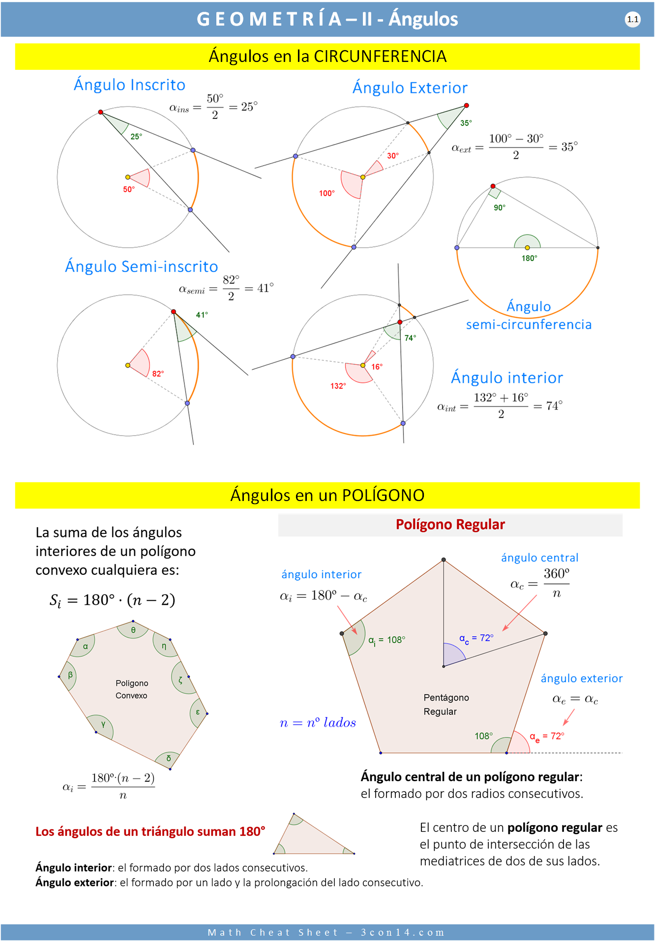3con14 - Matemáticas - A · Ángulos [Guía]